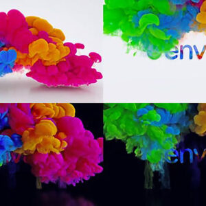 پروژه افترافکت نمایش لوگو با دودهای رنگی Color Blast Logo • مخزن ودره