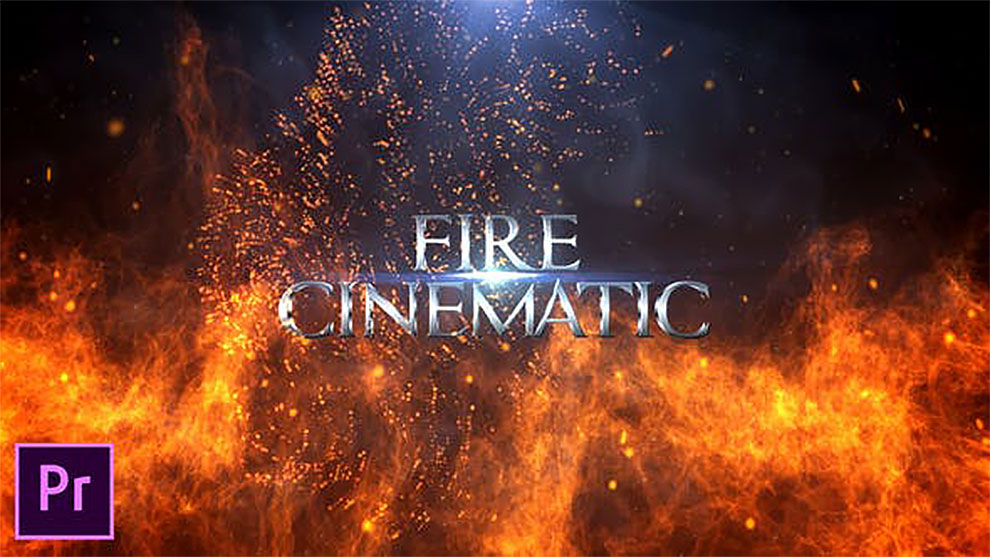 پروژه پریمیر نمایش عناوین با آتش Fire Cinematic Titles • مخزن ودره