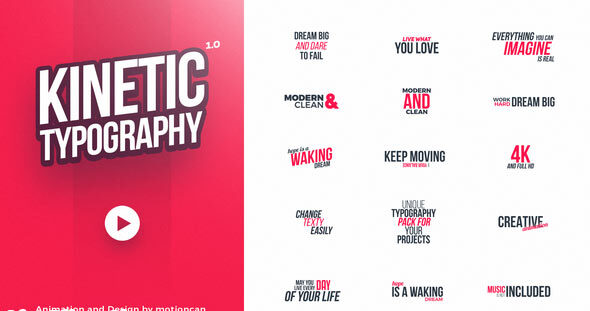 پروژه افتر افکت تایپوگرافی Kinetic Typography • مخزن ودره