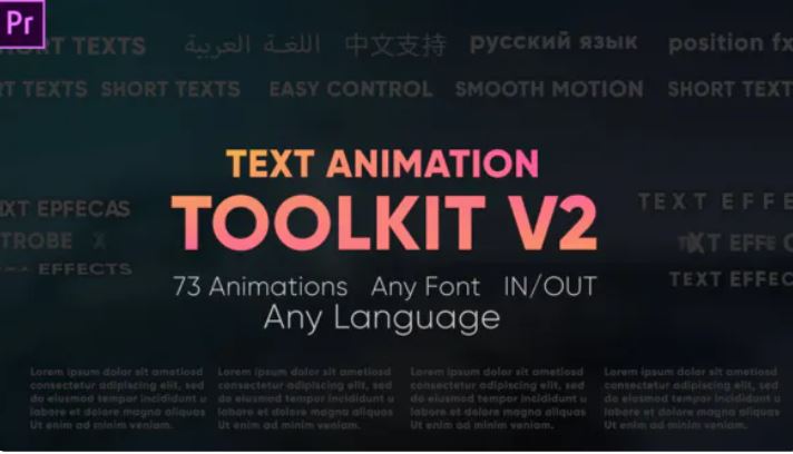پروژه پریمیر متحرک سازی متن Text Animation Toolkit • مخزن ودره